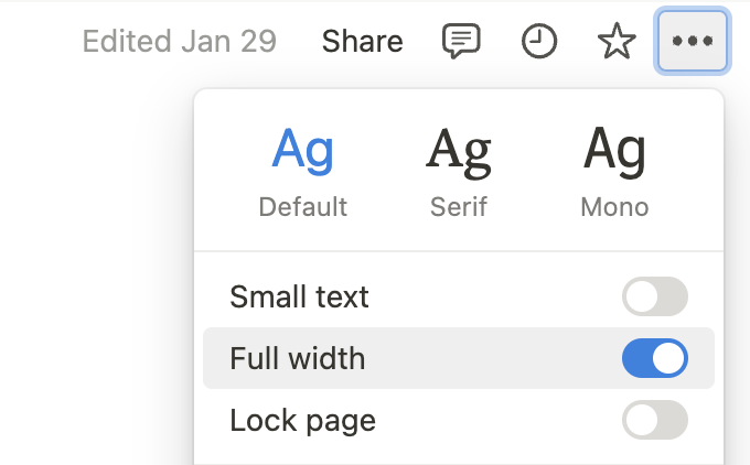 Notion Full Width | Default & Page Settings